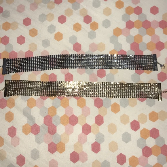 Jewelry | Set Of Mesh Chain Chokers | Poshmark